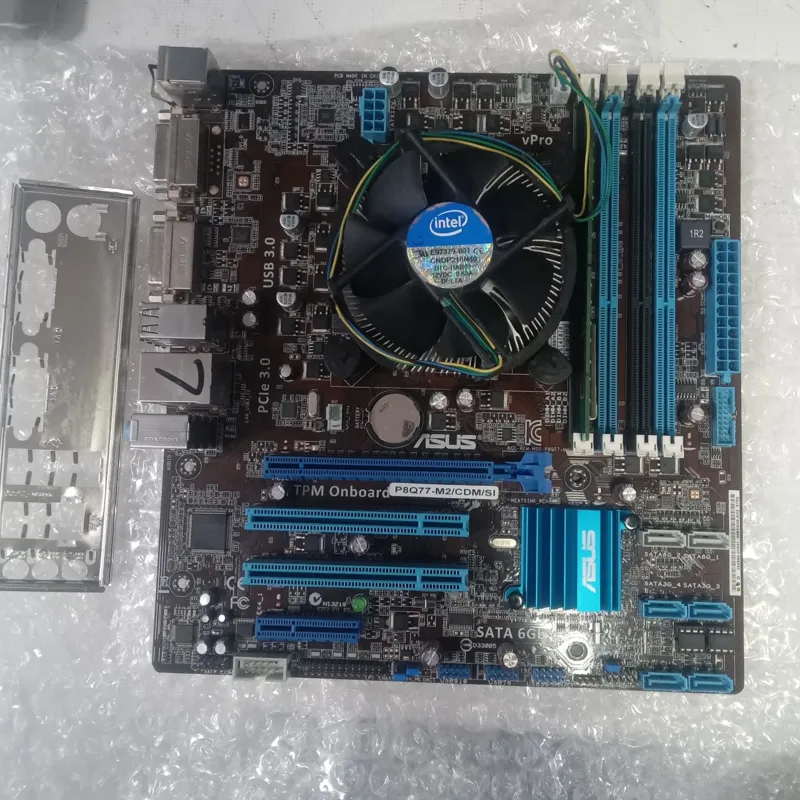 باندل مادربرد Asus q77 cpu g620 ram 4gb fan cpu
