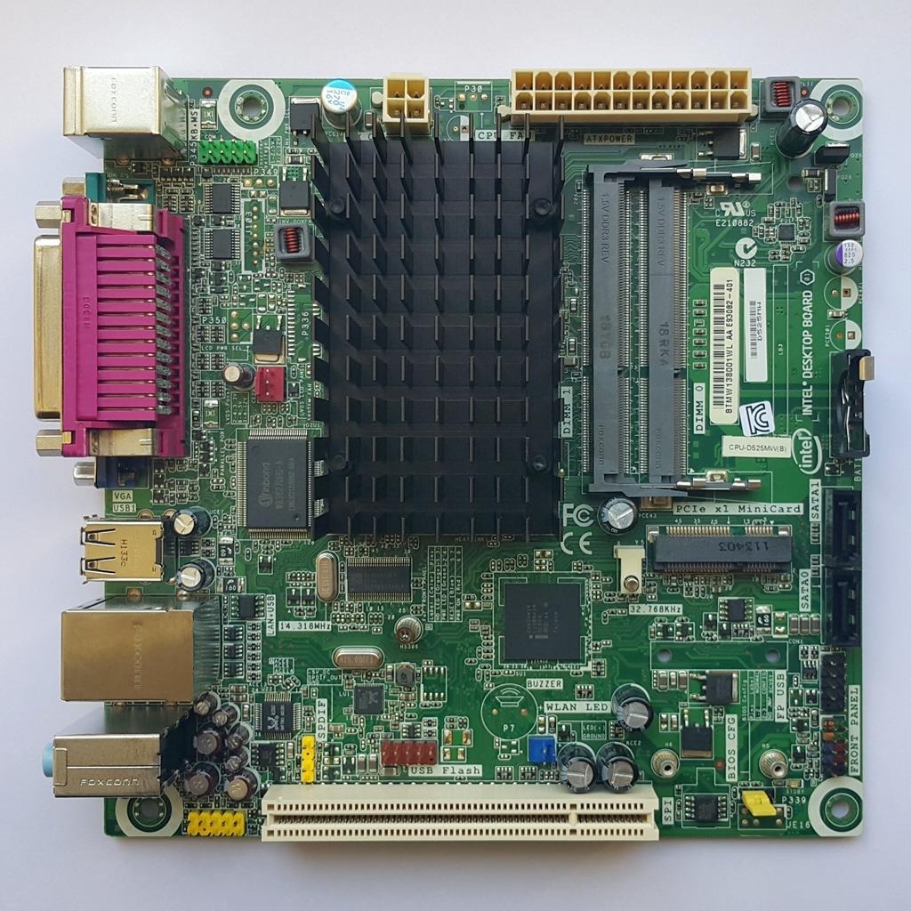 مادربرد 4 هسته ای کلاینت اینتل Intel D525 2GB DDR3