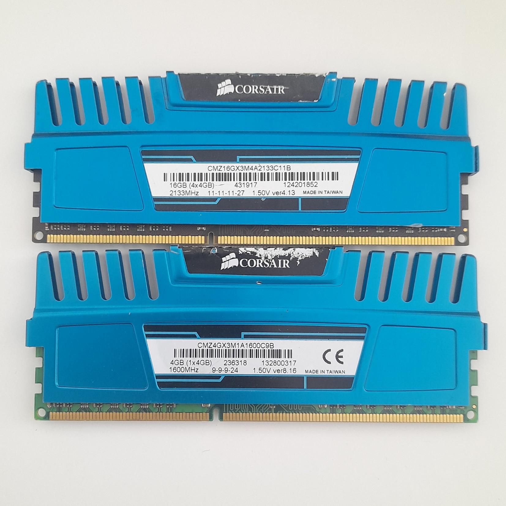 رم حرفه ای دو طرف چیپ 4 گیگ DDR3 CORSAIR