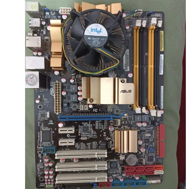 مادربرد P5Q و پردازنده Q8400 و فن اینتل و هیت سینک