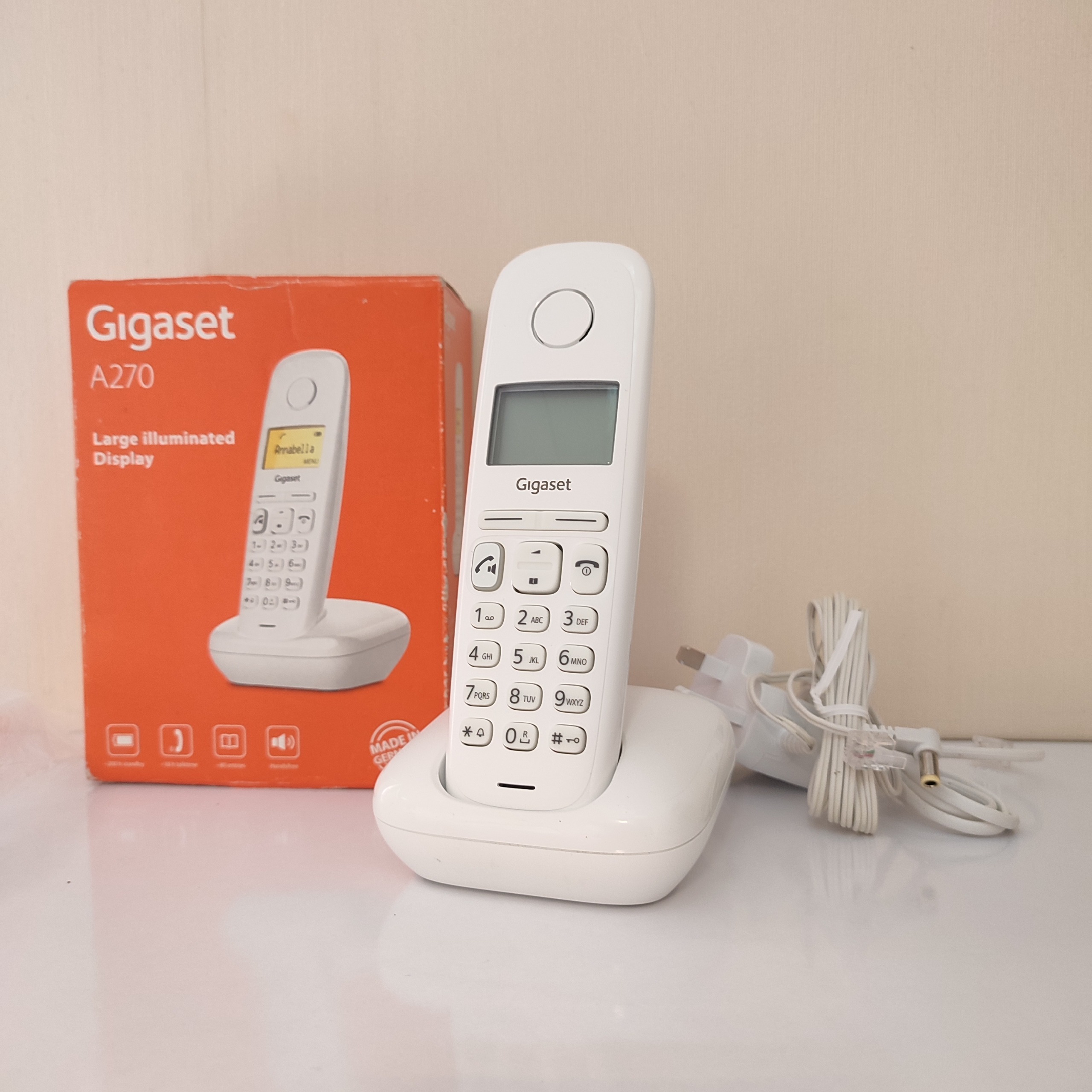 تلفن بی سیم سفید گیگاست A270