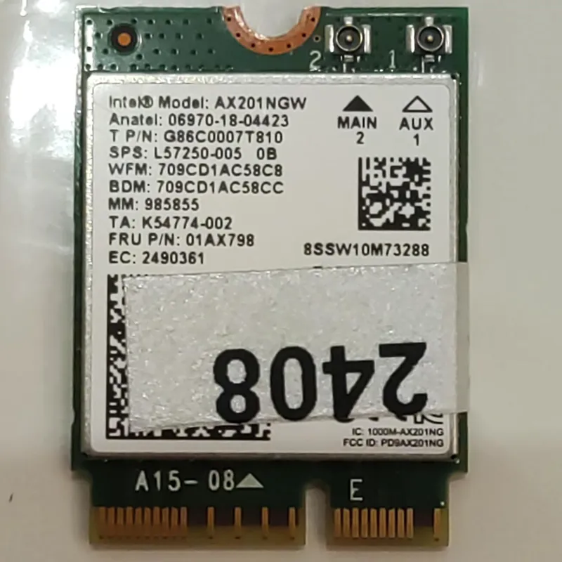 کارت وایرلس لپ تاپ Intel AX201NGW WiFi 6 M2 CNVio2