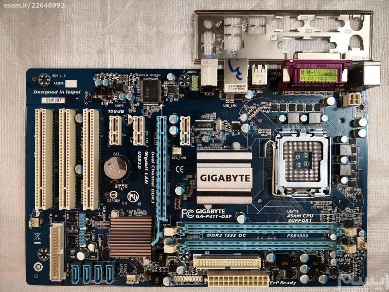 مادربرد DDR3 خاص و قدرتمند GIGABYTE P41T-D3