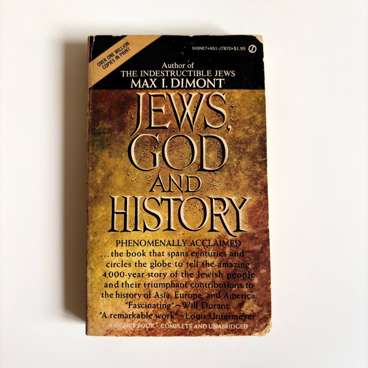 Jews, God And History Max I. Dimont
