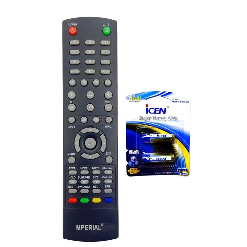 کنترل تلویزیون امپریال مدل NFC طرح 5019 با باتری