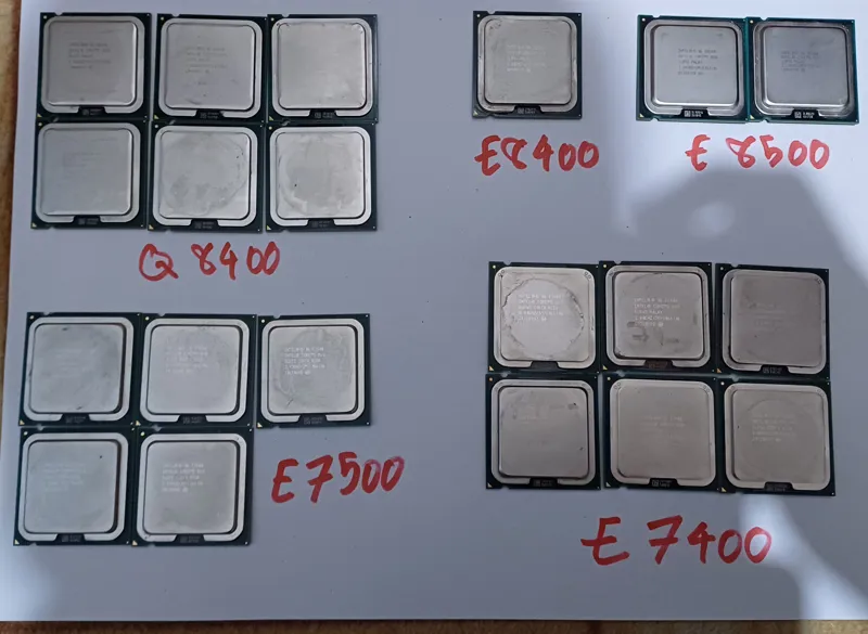 20 عدد cpu سوکت 775 سالم بالاترین مدل q8400 e8500